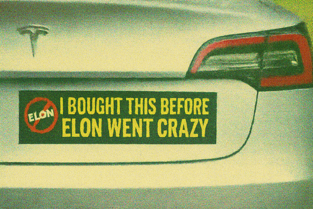 Anti-Musk Tesla Stickers Are Making One Guy More Than $100K a Month ...